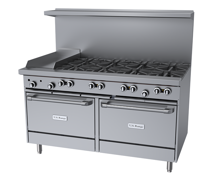Garland Group - US Range U60-8G12 U-Series 60" Combination Griddle/Open ...