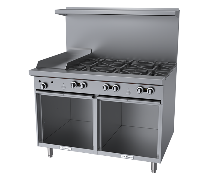 Garland Group - US Range U48-6G12 U-Series 48" Combination Griddle/Open ...